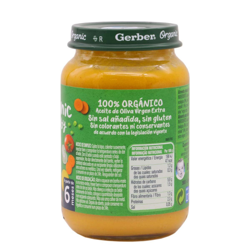 Gerber pure ecologico hortalizas ternera - salunatur