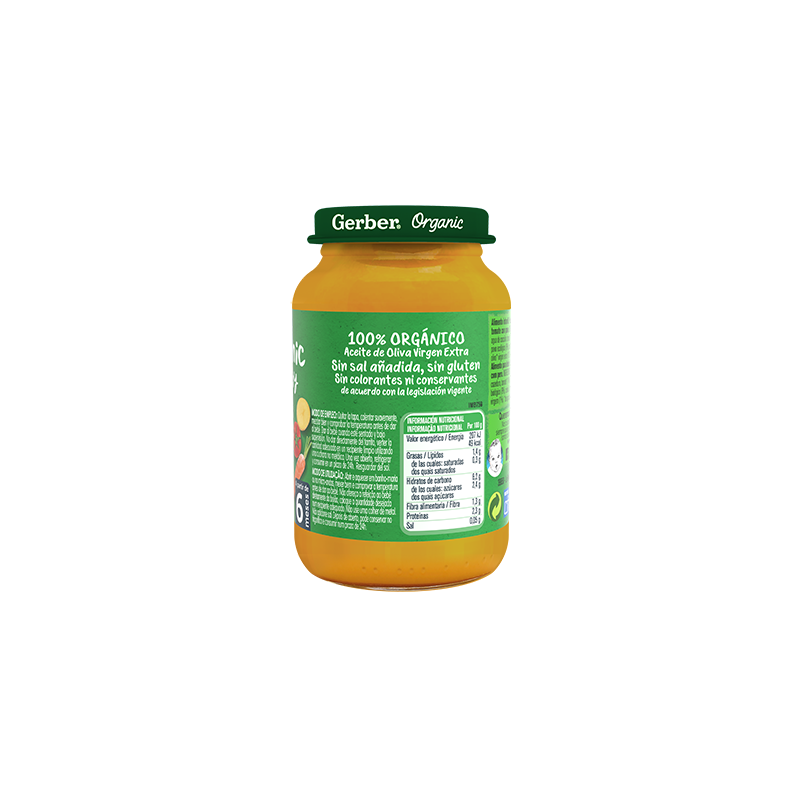 Gerber pure ecologico zanahoria tomate y pavo - parafarmacia - salunatur