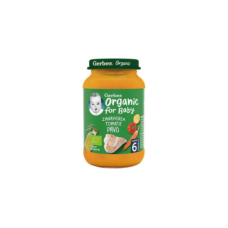 Gerber pure ecologico zanahoria tomate y pavo - parafarmacia - salunatur