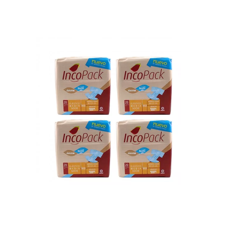Incopack anatómico noche mediano 80 uds - Salunatur