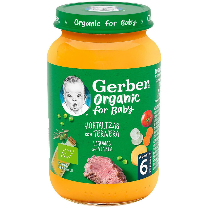 Gerber pure ecologico hortalizas ternera - salunatur