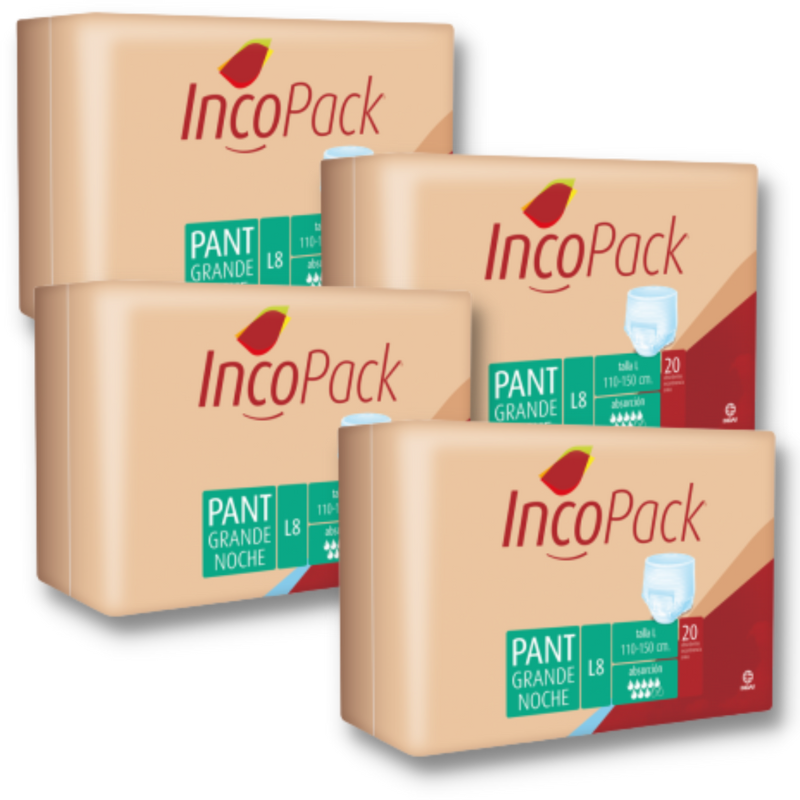 Incopack pants talla grande noche 80 uds - Salunatur