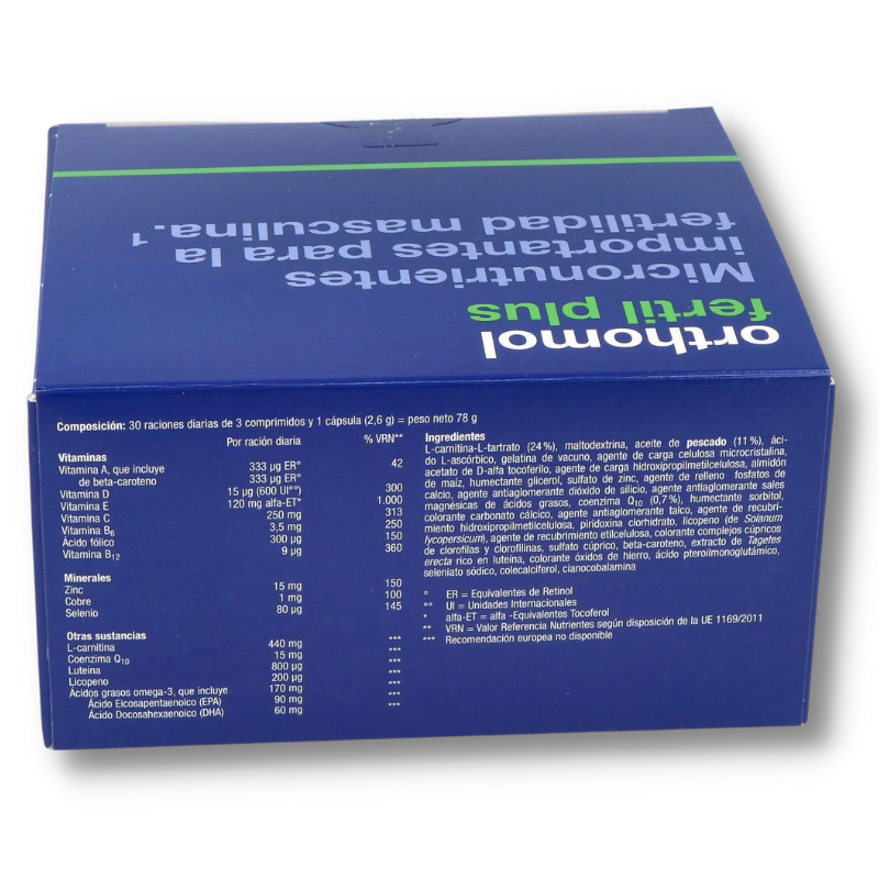 Orthomol Fertil Plus 30 Comprimidos - Salunatur