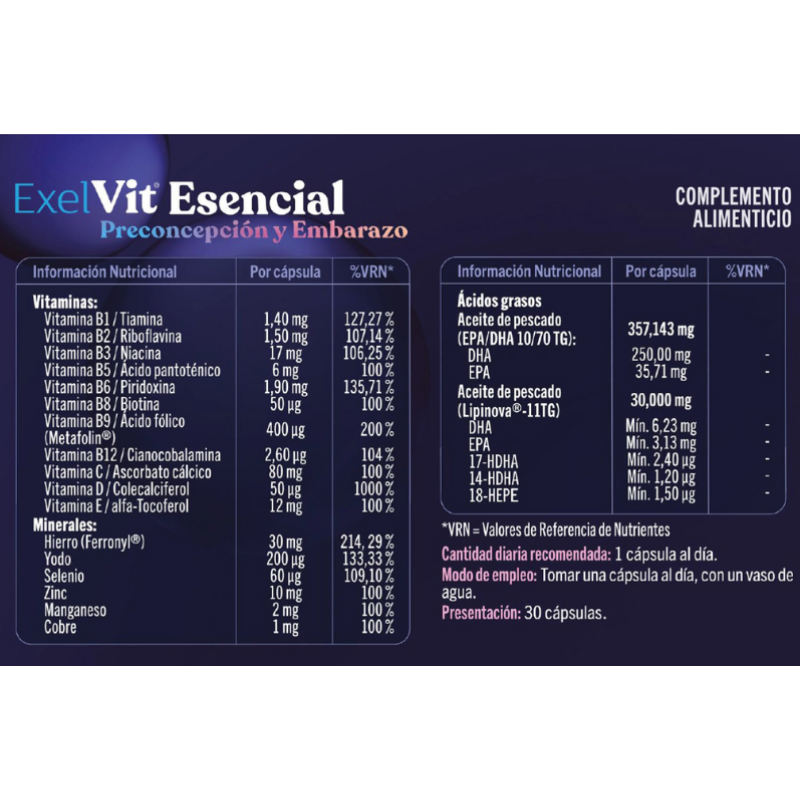 Exelvit esencial 30 capsulas - Salunatur